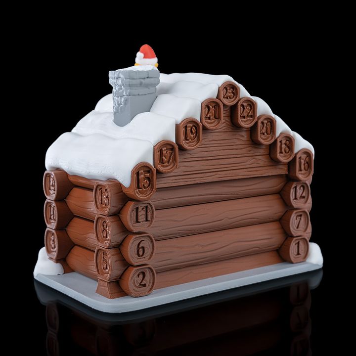 3D Printable Santa's Cabin Countdown by Stlflix